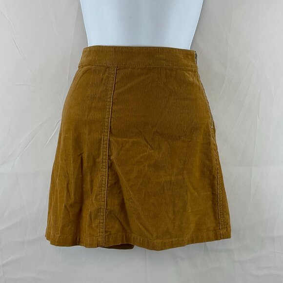 Wilfred | Skirts | Wilfred Free Mini Skirt 4 Tan Corduroy Side Zip ...